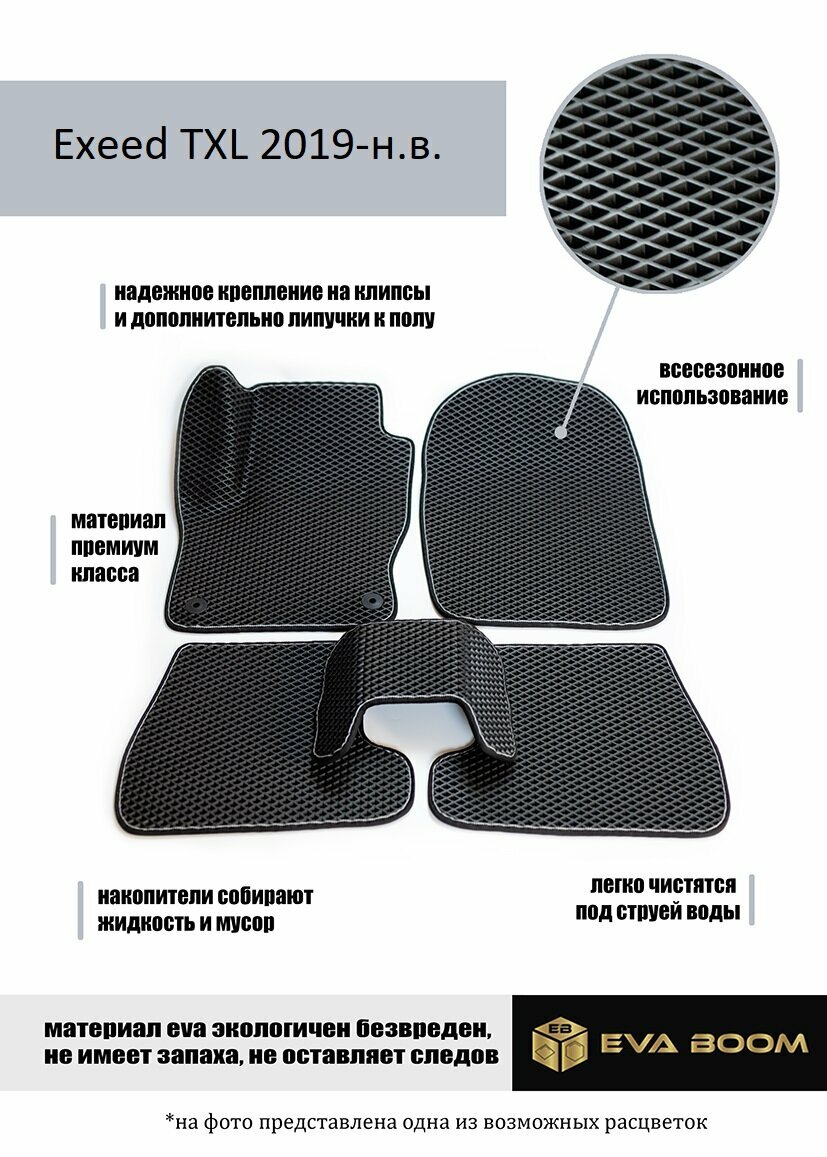 Exeed TXL коврики автомобильные в салон ева эва, износоустойчивый материал