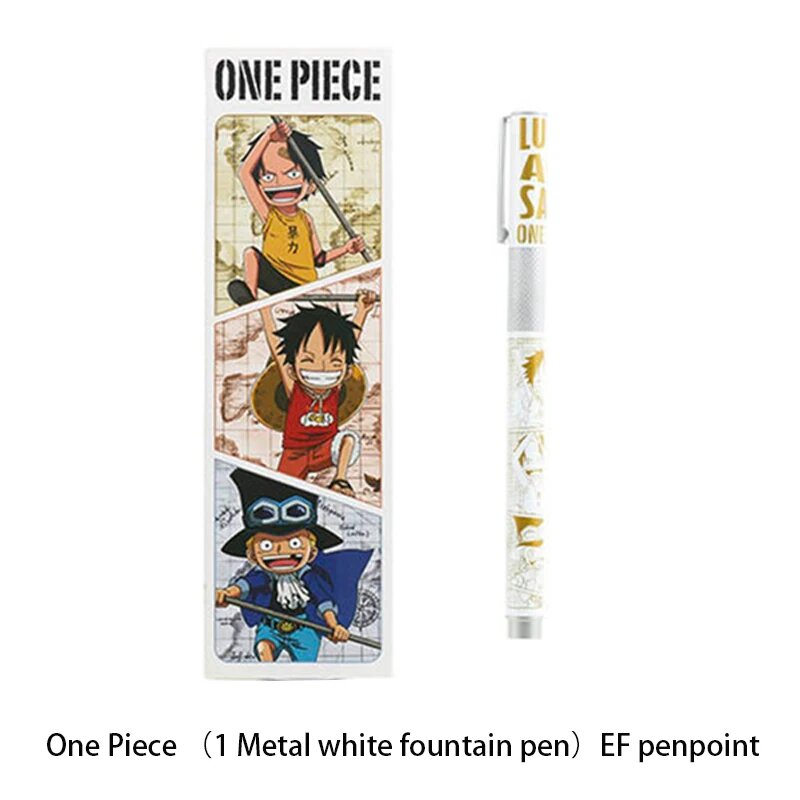 M&G Металлическая аниме ручка EF white fountain pen