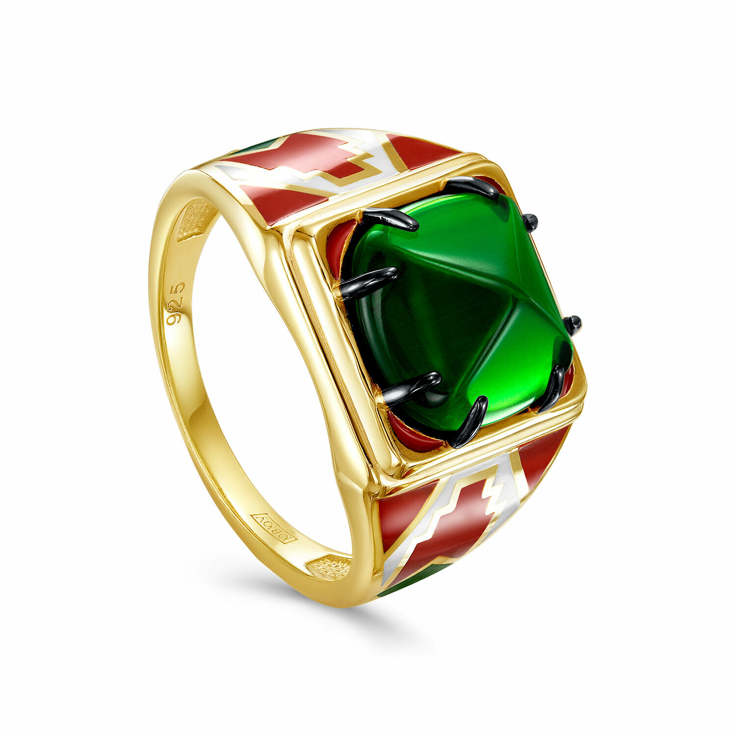 Кольцо тонкое, серебро, 925 проба, алпанит