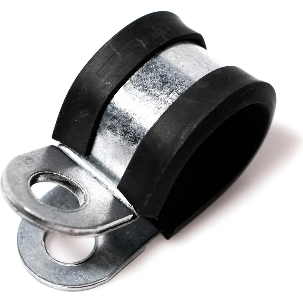 Хомут скоба резиноармированная 15х20 м8.4 стальная , оцинкованная "МастерБолтиков" (2 шт)