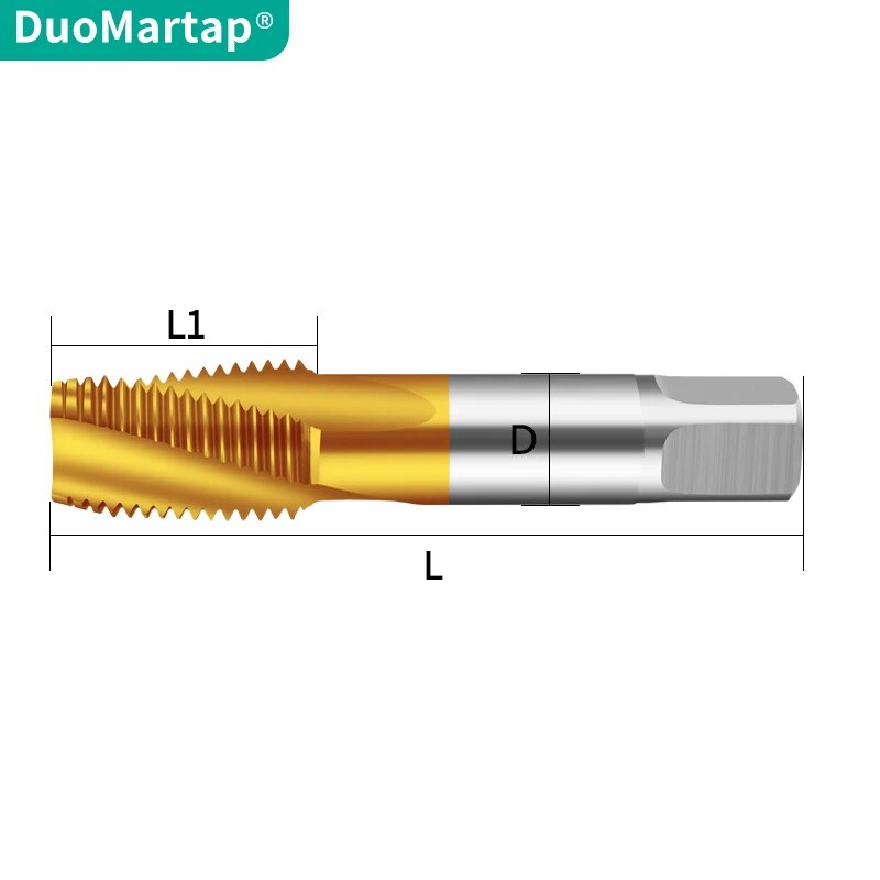 Duo Martap спиральный метчик для труб NPT NPS NPT1I4-18 D-11 L-62, TIN Coating