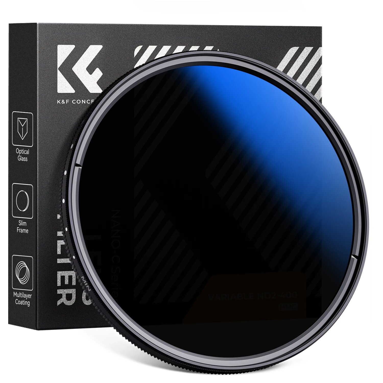 K&F CONCEPT ND2-ND400, 82mm, фильтр нейтральной плотности