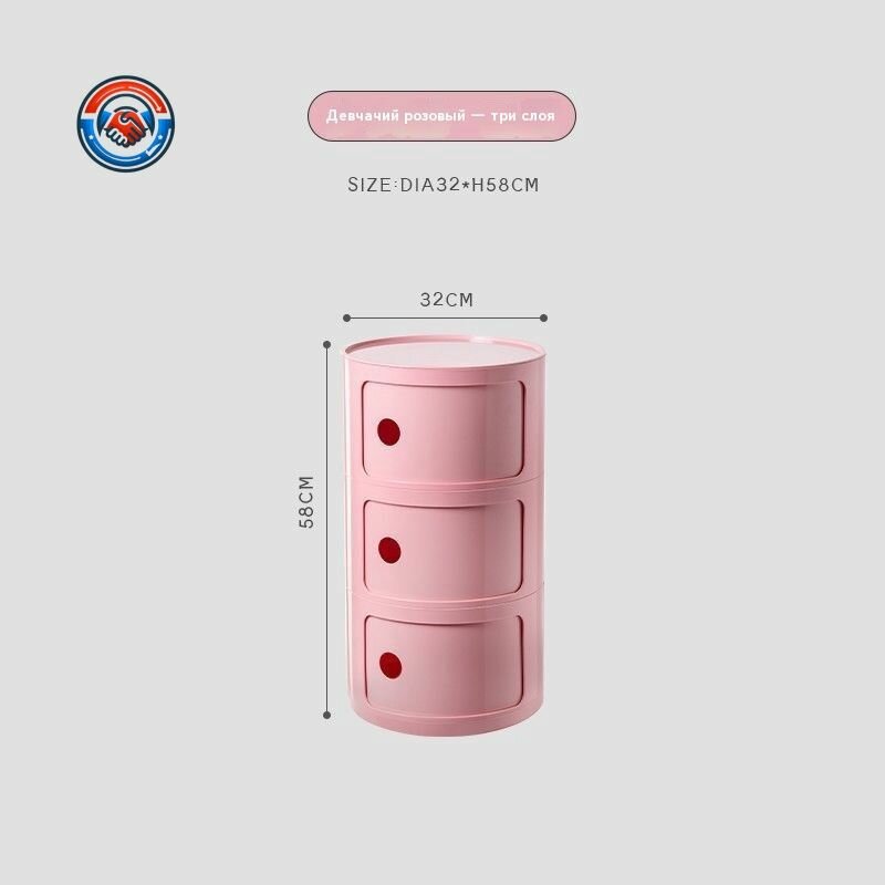 Скандинавская тумба с раздвижными дверцами, штабелируемая цилиндрическая конструкция, компактная и вместительная мебель для хранения, DIY сборка, стильное решение для маленькой прихожей и ванной