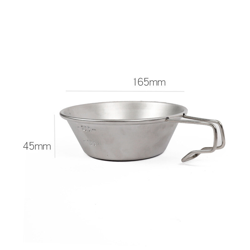 Горная гостья, нержавеющая сталь, снежная чаша Kukutak, походная посуда, портативная многофункциональная серебряная чаша, безопасная для открытого огня, пищевого класса