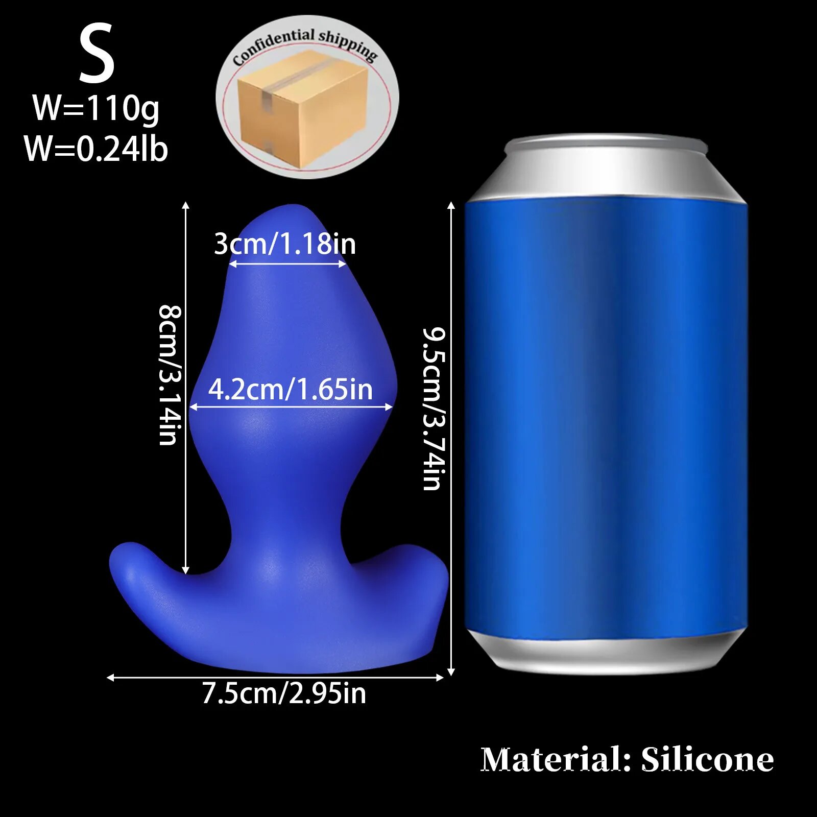Носимые мягкие анальные пробки Массаж простаты Силиконовая огромная анальная пробка Анальная S