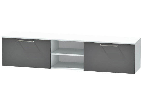 Тумба для ТВ-техники, подвесная конструкция, Белый/Графит