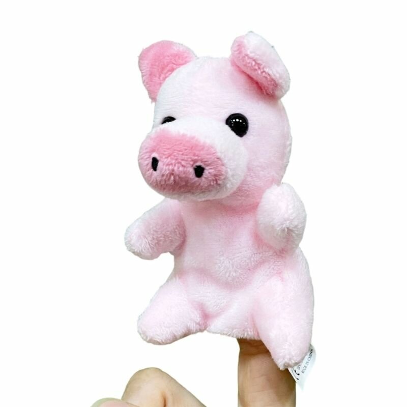 (1 шт.) Милый реалистичный пальчиковый театр, маленькие плюшевые игрушки-зверушки - Поросенок