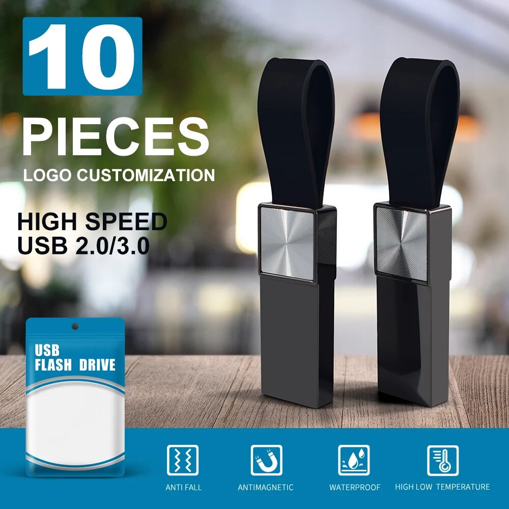 10 шт. USB 2.0 флешка 4 ГБ, логотип