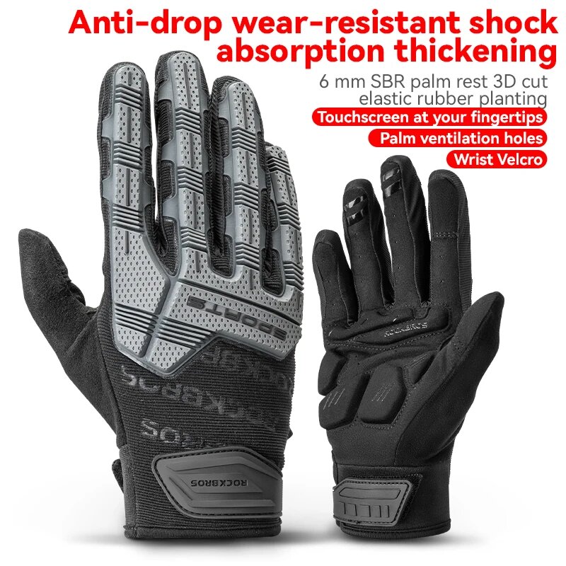 ROCKBROS Велосипедные перчатки зимние флисовые 3XL, S210 standard