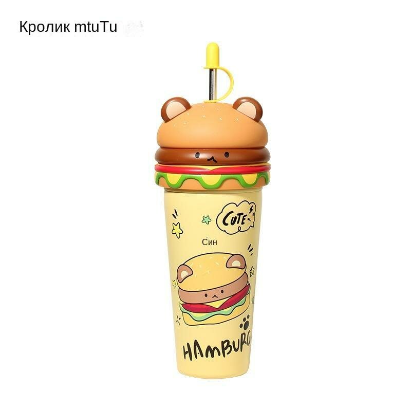 Нержавеющая сталь 304 симпатичный Mengmeng burger термос чашка ****менная чашка большой емкости 635 мл