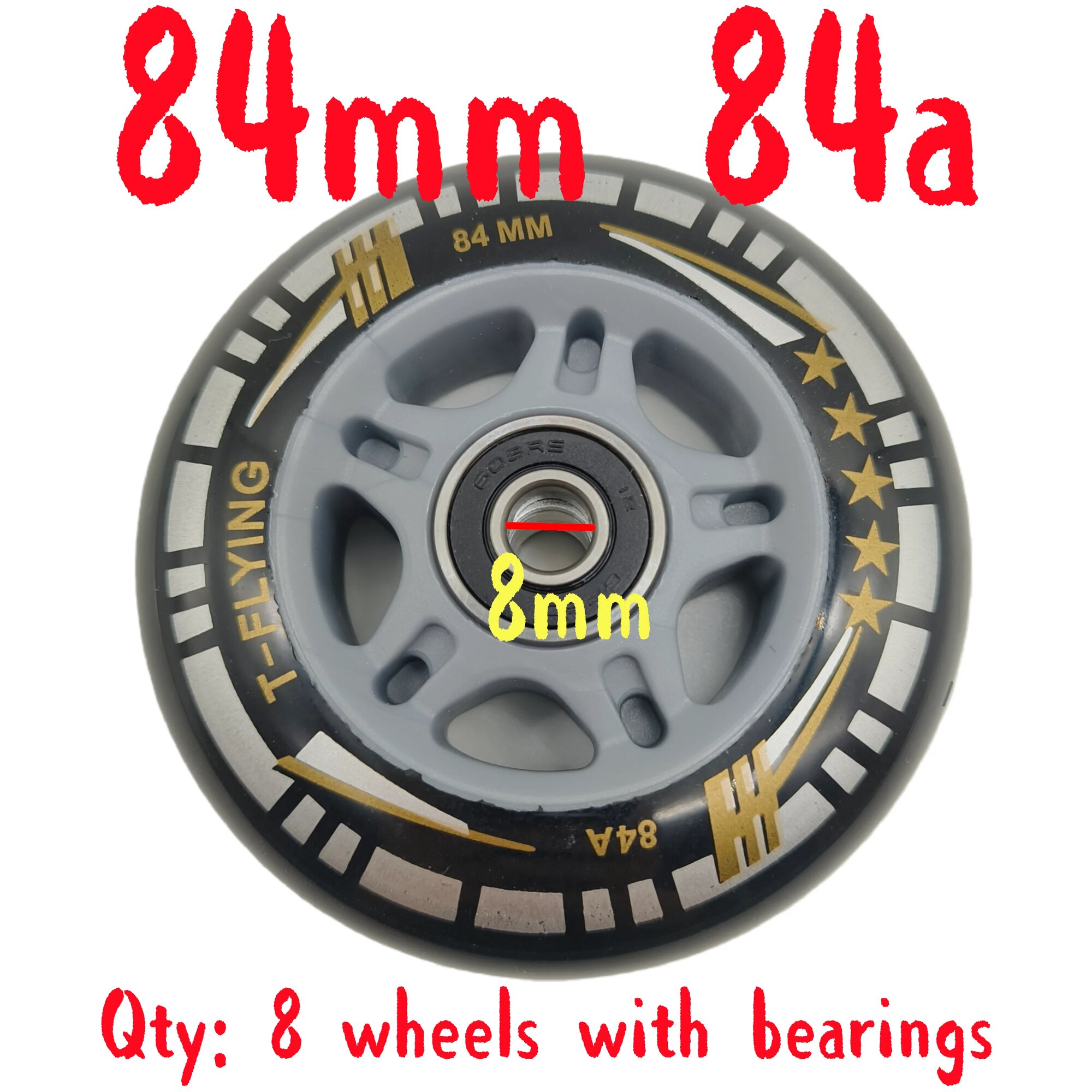 Колеса для роликовых коньков MCgala 84 мм 84mm 8pcs