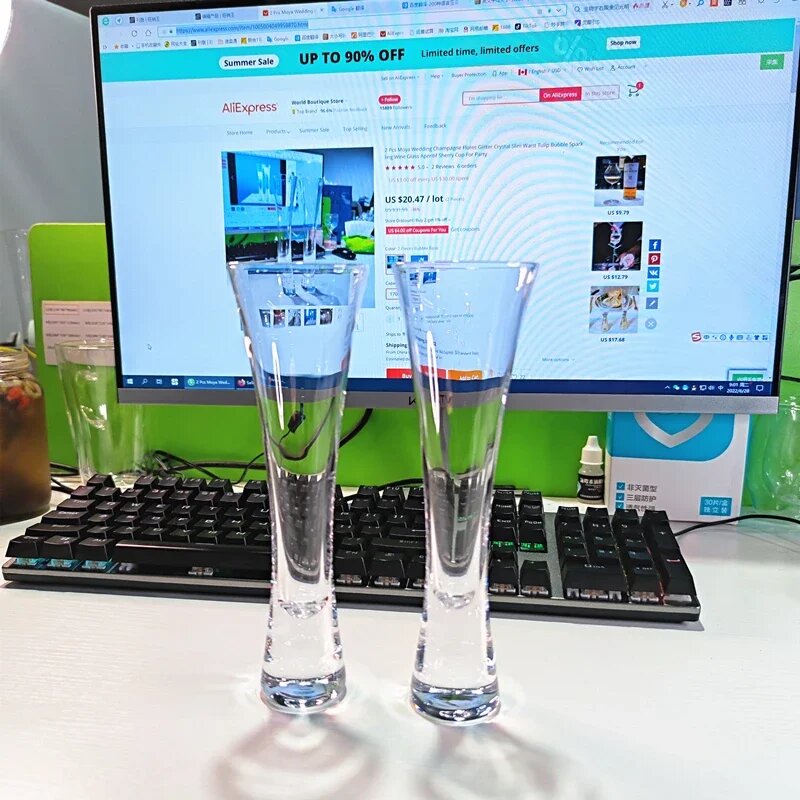 2 х Британские фужеры для шампанского LSA 2x 20cm Height