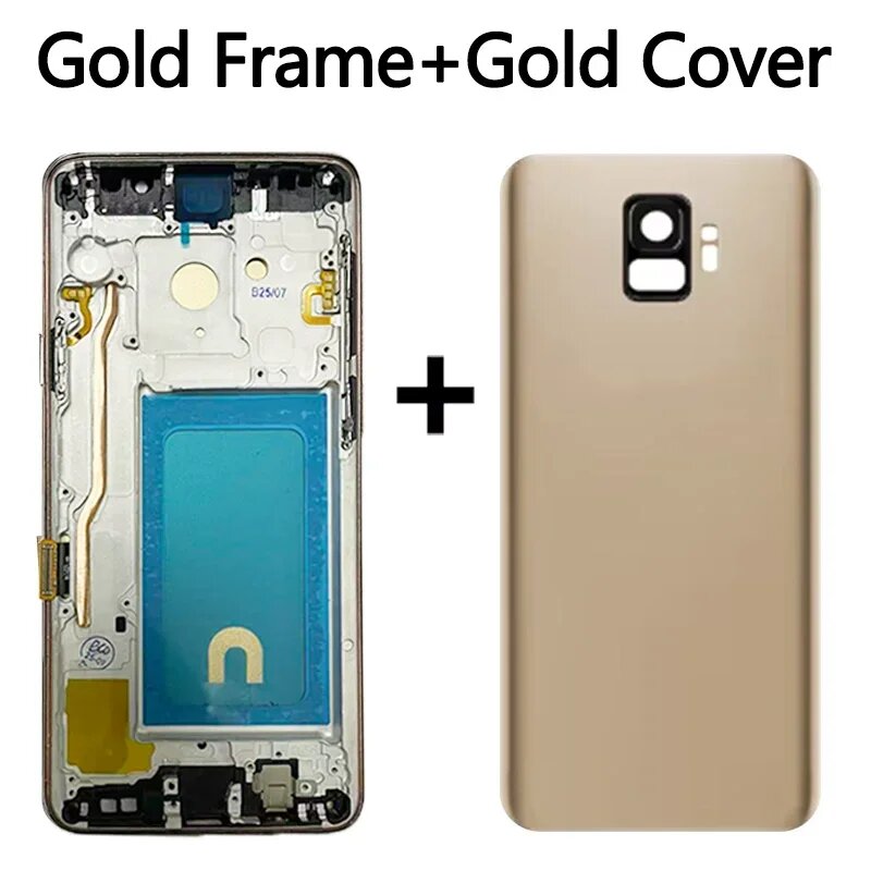 Экран дисплея S9+ для Samsung S9 Plus, ЖК-дисплей, дигитайзер сенсорного экрана Frame Gold Cover