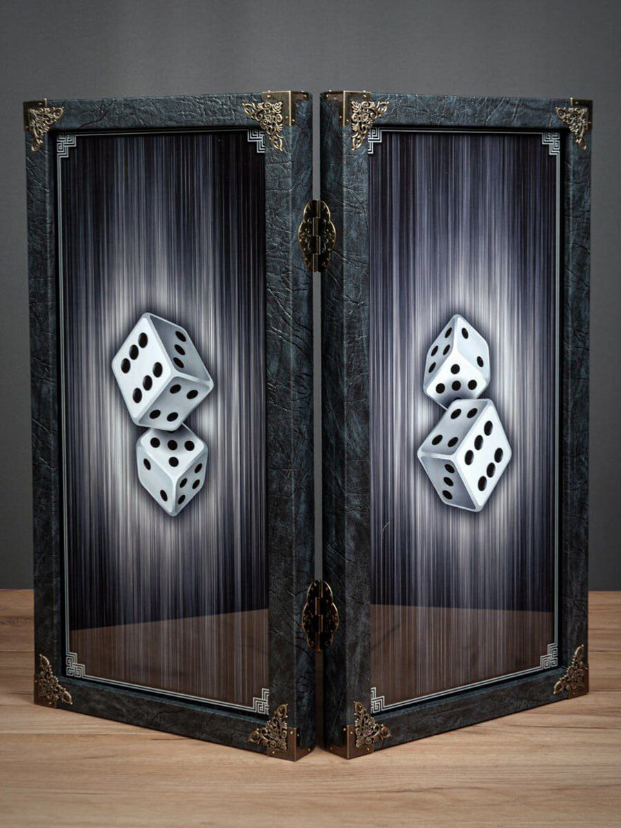 Нарды стеклянные "Зарики" RS, большие 60 на 60 см, из натурального дерева, игровое поле под стеклом