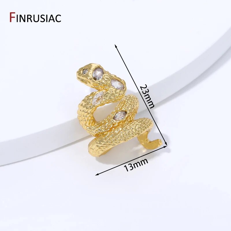 Кольцо змея FINRUSIAC, 23x13 мм, 3 шт.