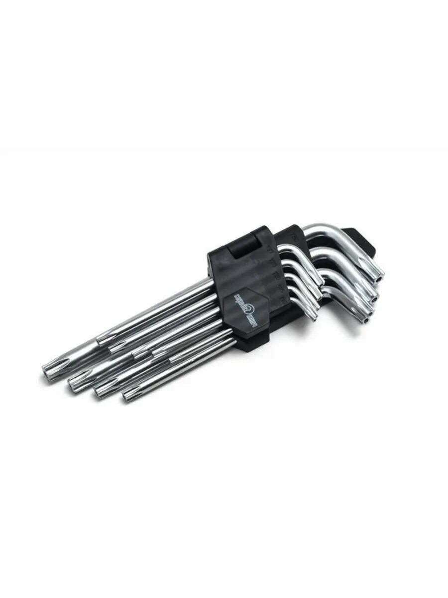 Набор Г-образных звездочек TORX, с отверстием на конце, Т10-50, 9 шт Сервис ключ 76435