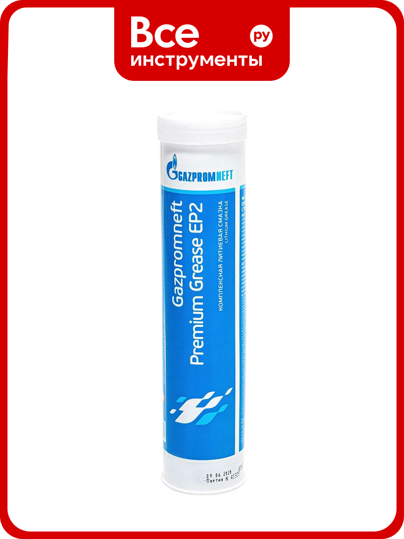 Смазка Gazpromneft Premium Grease EP2 400 г 2389906983 полусинтетическая база паста стандарт PULL‑OFF DIN 1284 стандарта