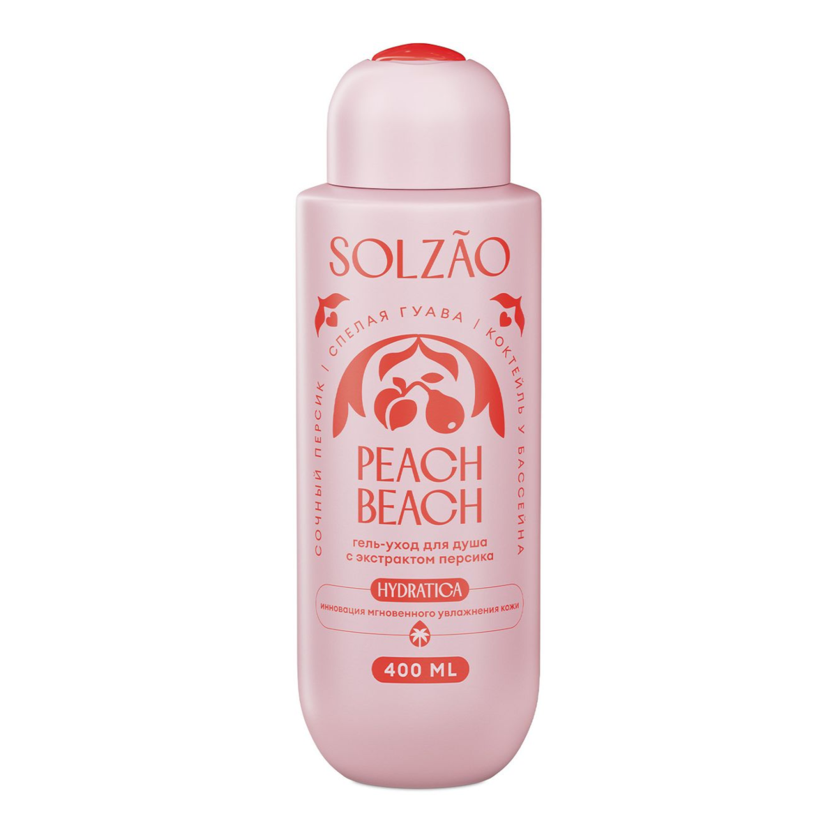 Гель для душа "Solzao Peach Beach"с экстрактом персика, 400мл