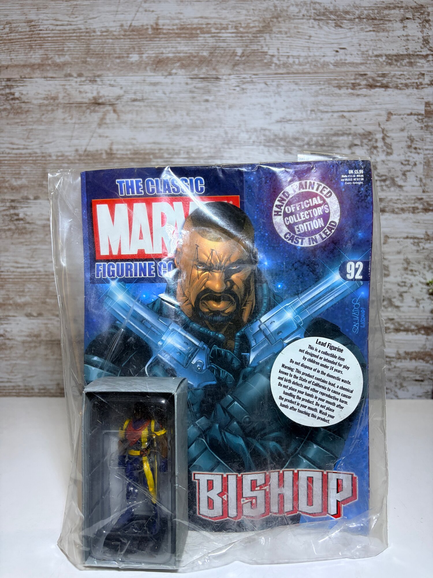 Коллекционная фигурка Marvel Figurine Collection №92 Bishop с журналом Eaglemoss, металлическая, ручная роспись