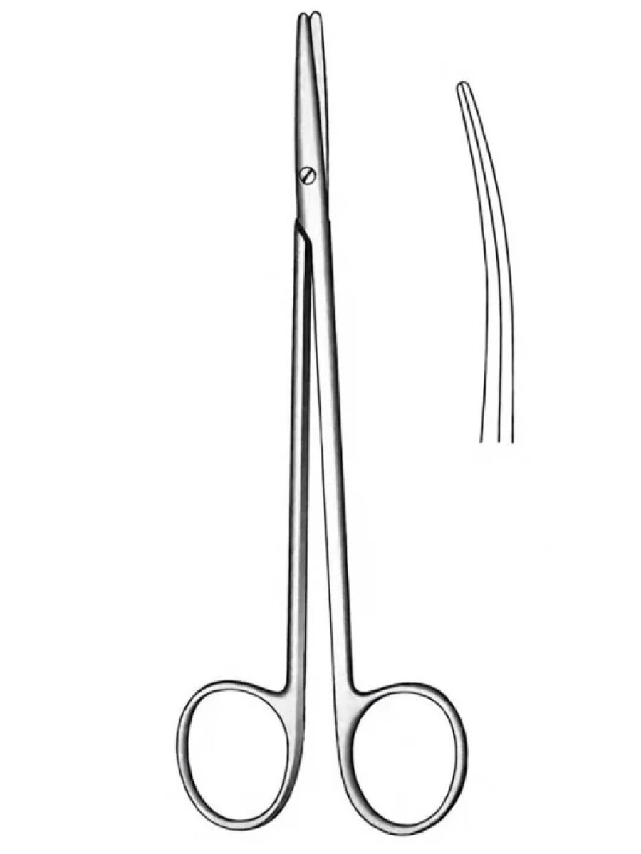 Ножницы Metzenbaum тупоконечные изогнутые 150 мм, Surgicon