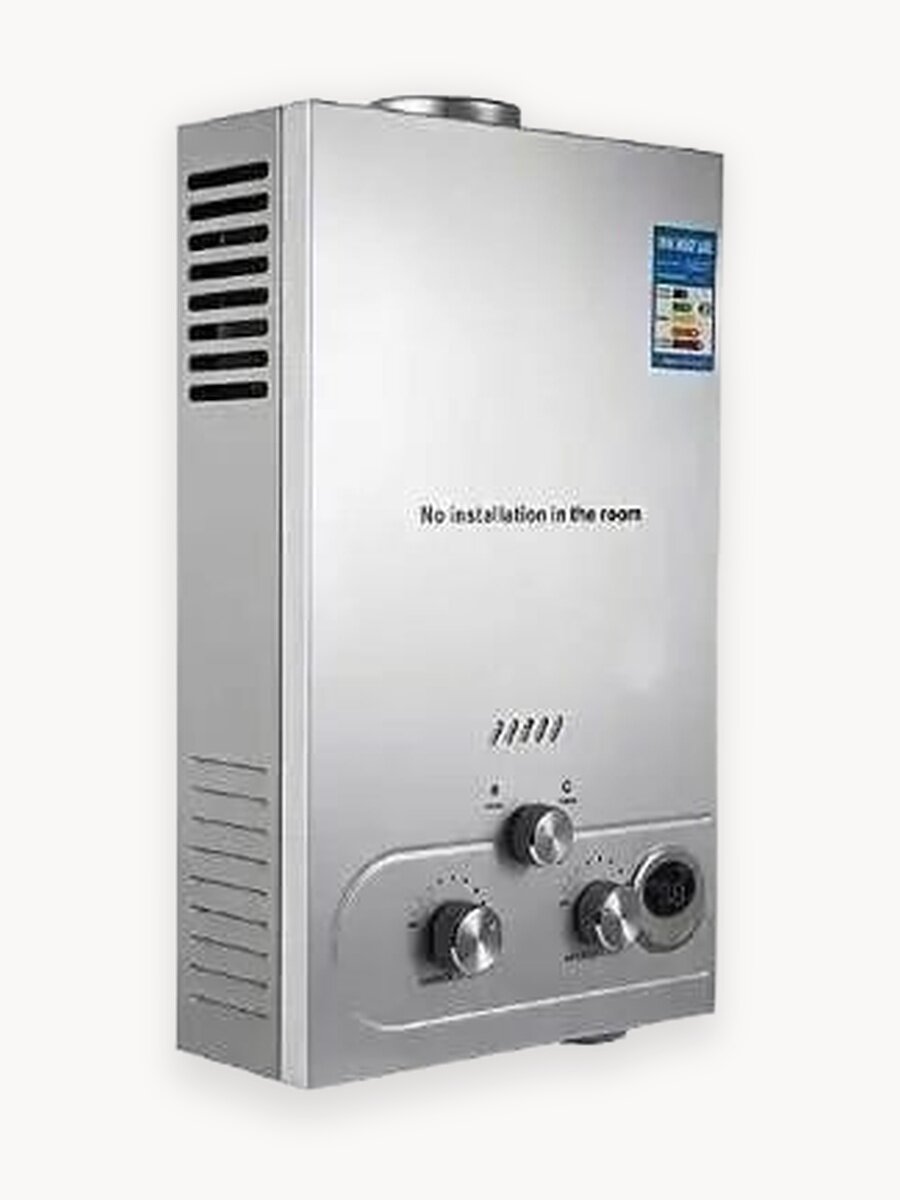 Газовая колонка бездымоходная природный газ, 16 кВт, 8 л/мин, розжиг от батареек