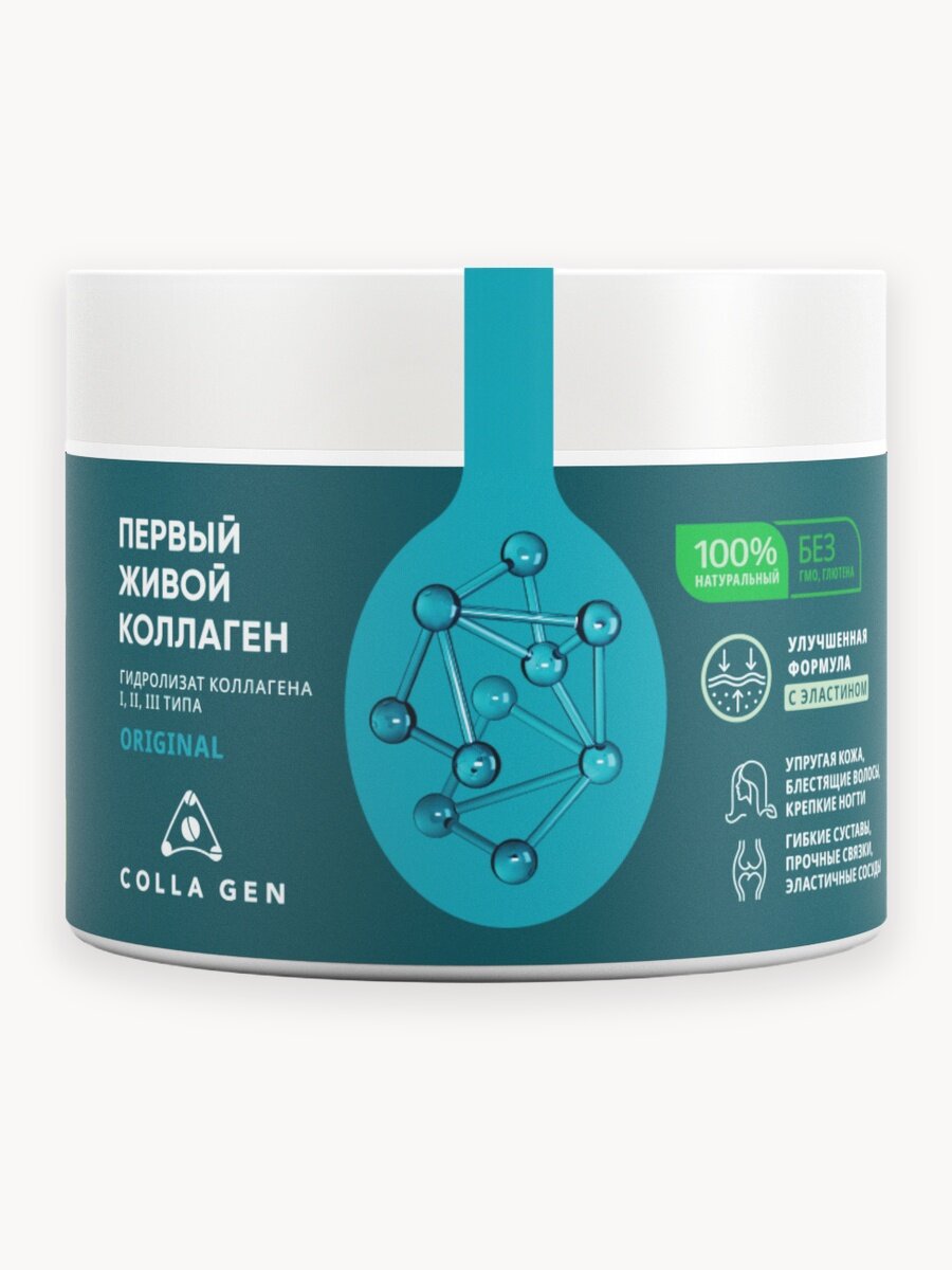 Живой коллаген Original. Улучшенная формула с эластином (0,3 кг.) Курс на 1 месяц