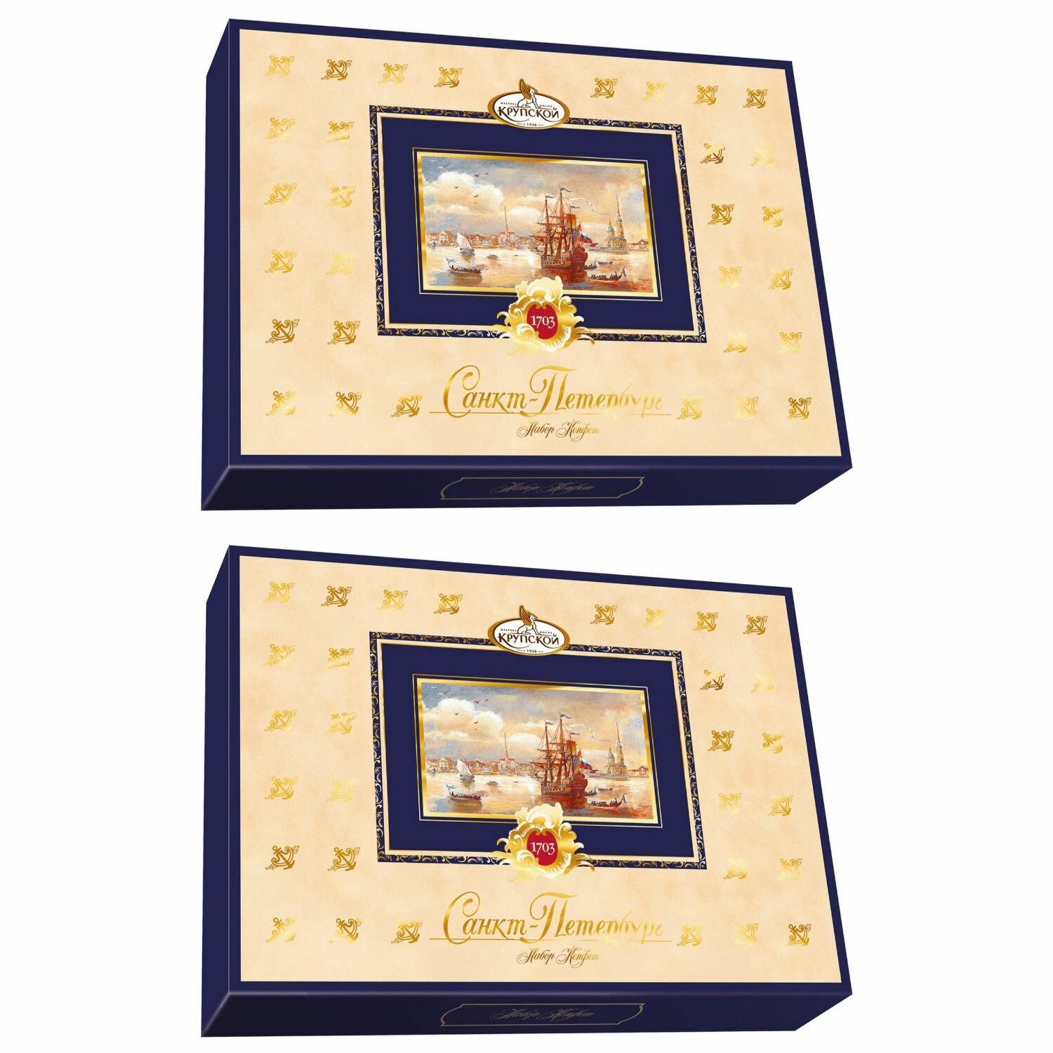 Фабрика имени Крупской Набор конфет Санкт-Петербург, 249 г, 2 уп