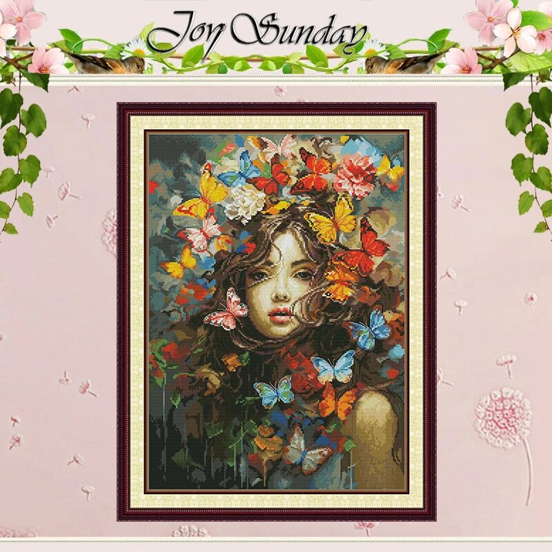 Набор для вышивки крестиком Joy Sunday Бабочки 11CT 14CT 16CT 14CT blank canvas