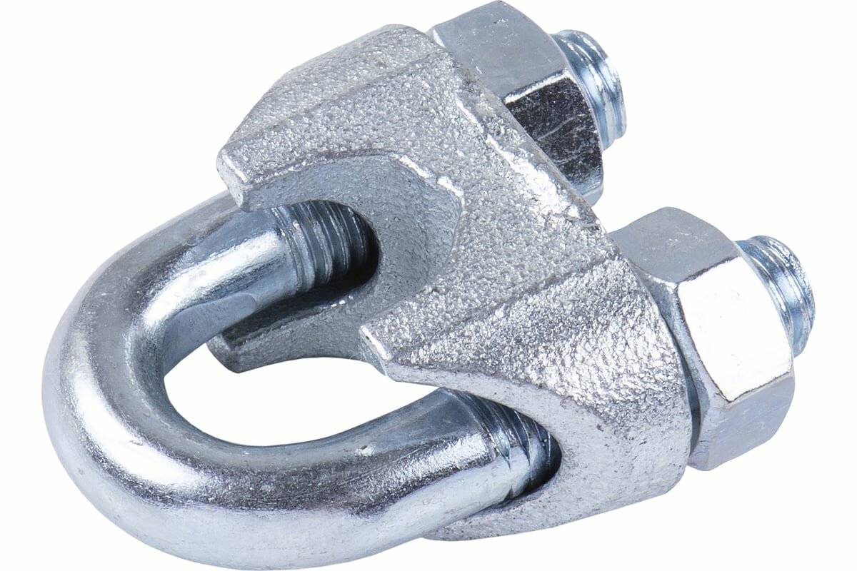 Госкреп DIN 741 зажим троса 10 мм, комплект 2 шт, для крепежа и монтажных работ