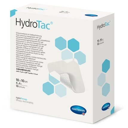 Повязка губчатая гидрогелевая HydroTac/ГидроТак 10х10 см, 2 шт.