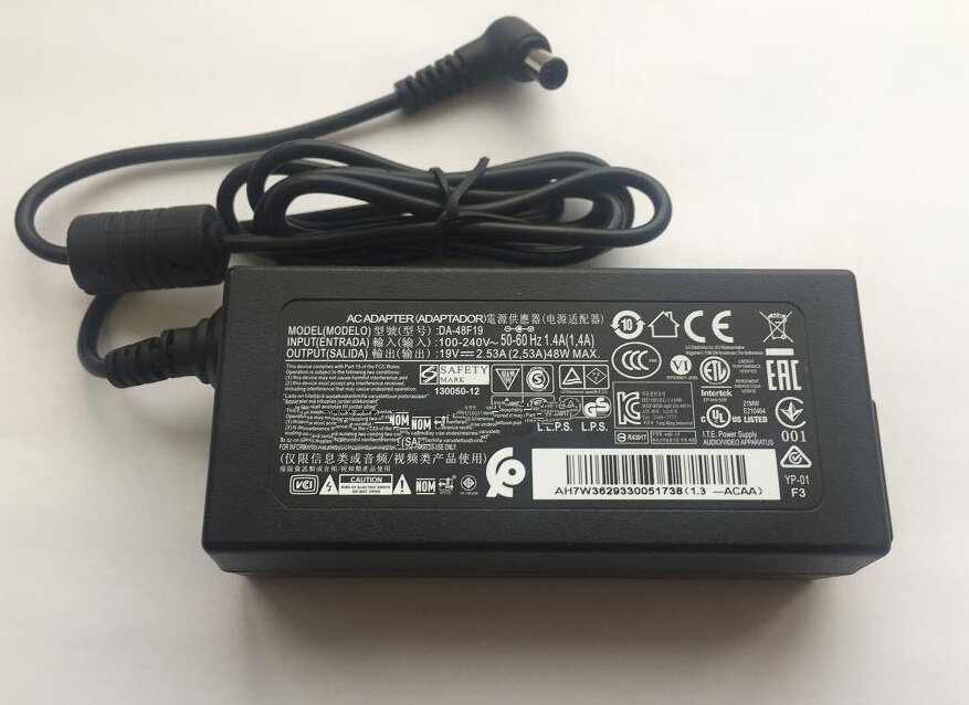 Адаптер блок питания для монитора LG PA-1650-84 PSAB-L101A DA-48F19 26LN457U 27MA53D 27MA73V 29MN33D 29MN33V 19V-2.53A (6.5*4.4)