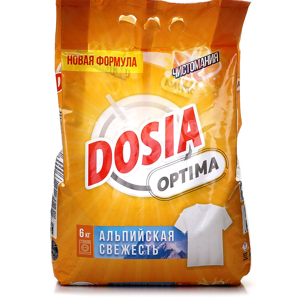 Стиральный порошок Dosia, Optima, Альпийская свежесть, 6 кг