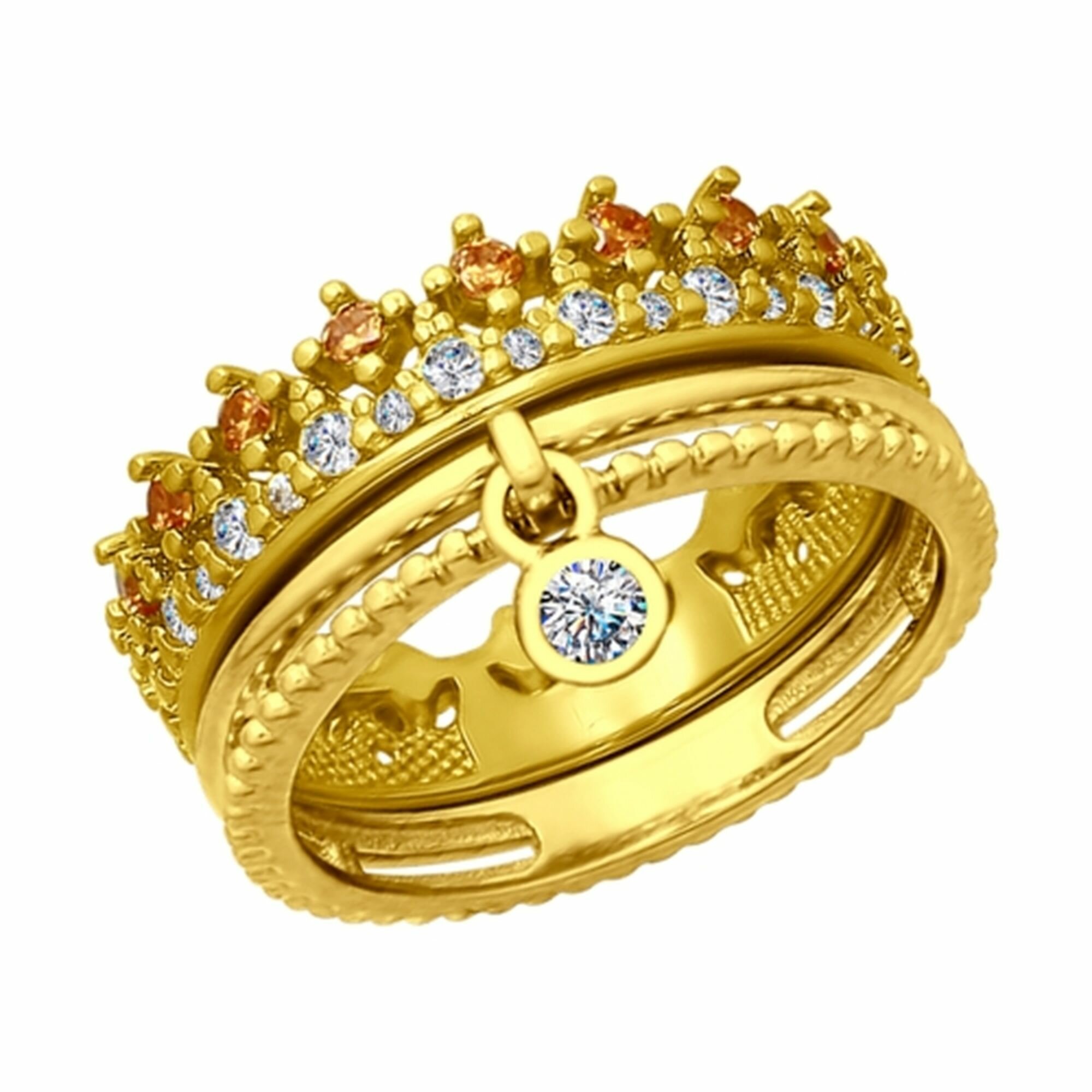 Кольцо дорожка, серебро, 925 проба, фианит