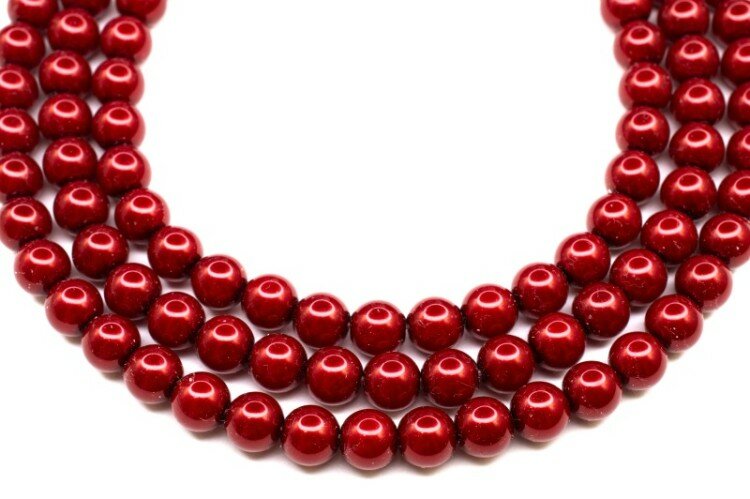 Жемчуг Preciosa Maxima, цвет red, 6мм, 704-183, 10шт