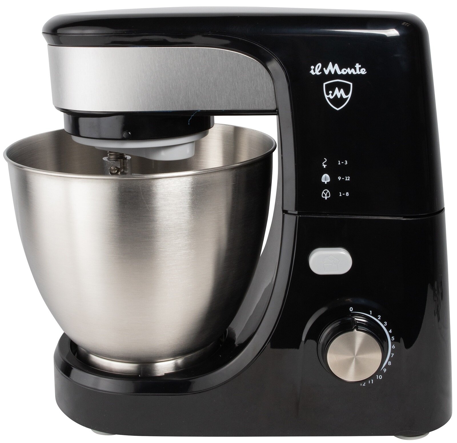 Планетарный миксер с чашей, 5л, Тестомес, il Monte SM-1003 BLACK Черный