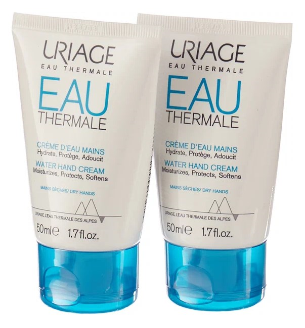 Крем Uriage Eau Thermale Eau Thermale Water Hand Cream, Увлажняющий крем для рук, Набор: 50 мл*2