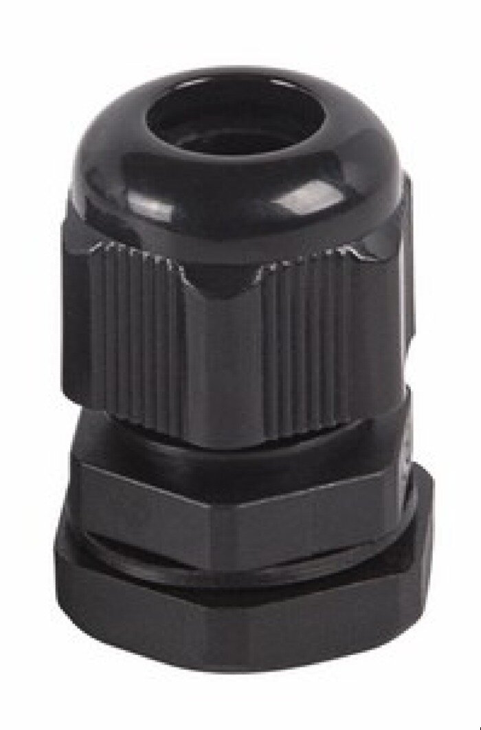 Сальник REXANT / Рексант для ввода кабеля в щитовое оборудование, нейлон черный, степень защиты IP68, резьба PG 7 с шагом 1.27мм, диаметр 3.5-6мм / электрика