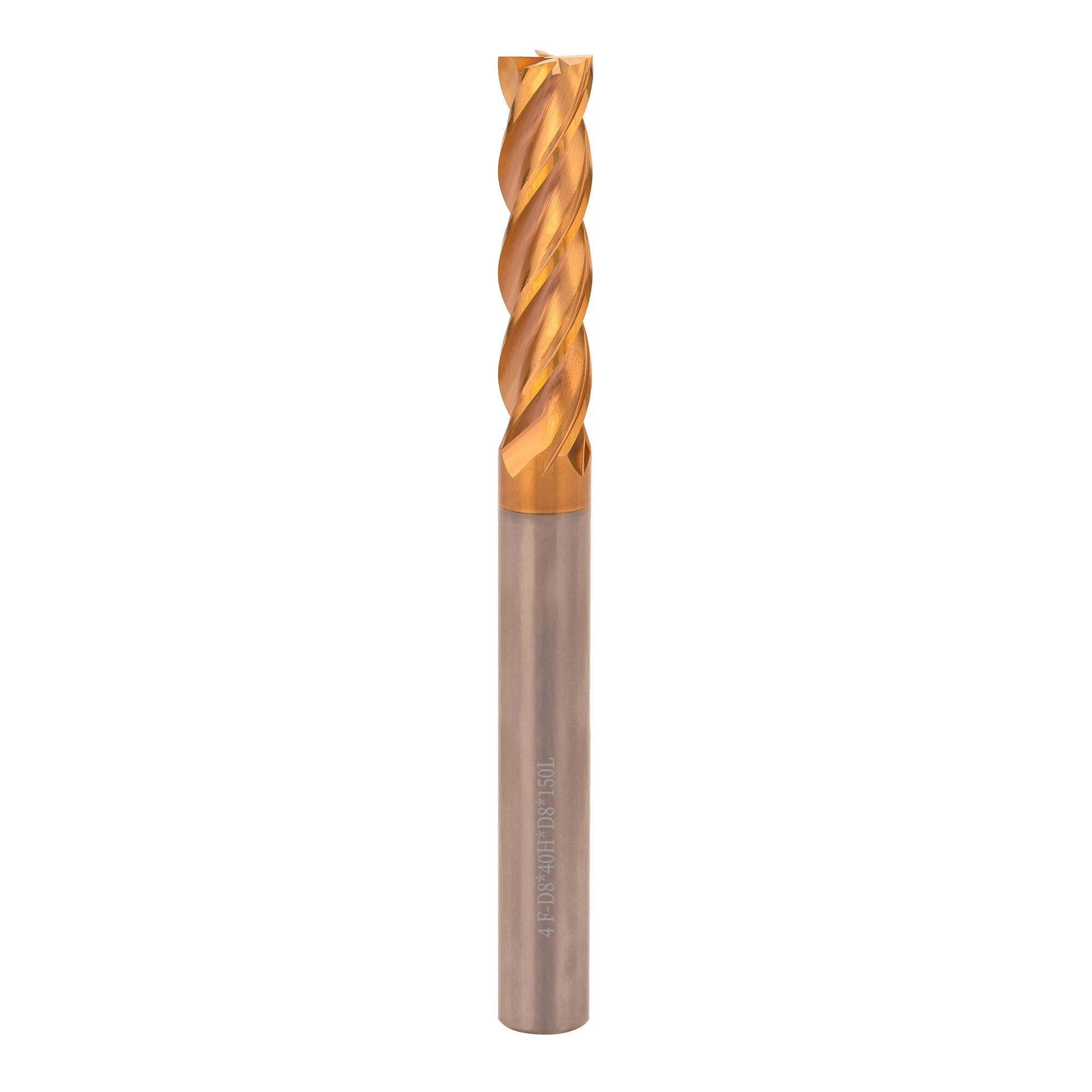 Фреза твердосплавная по металлу H-Tools 8,0x150/40мм d08 4z 60HRC P30 TiSiCrN 6740-080