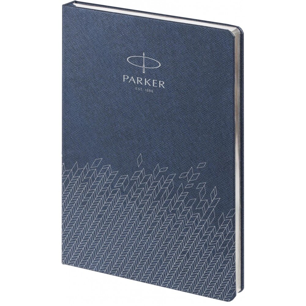 Parker P_1114005 Ежедневник недатированный, синий c нанесением logo parker