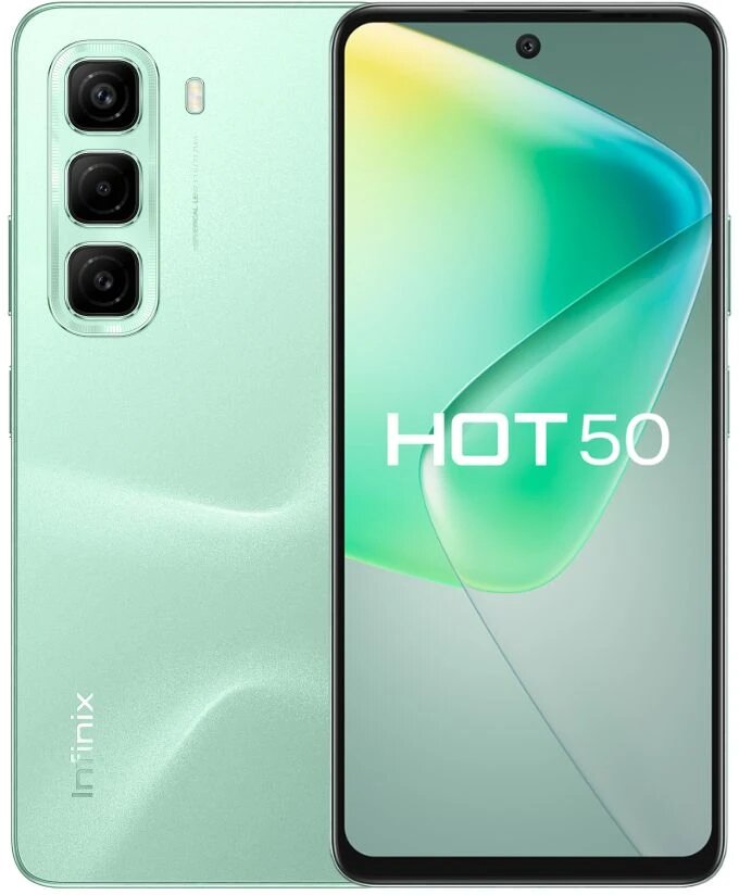 Смартфон Infinix HOT 50, 8/128 ГБ, 6.78", 50 MP, NFC, Android 13, 5000 mAh, зеленый
