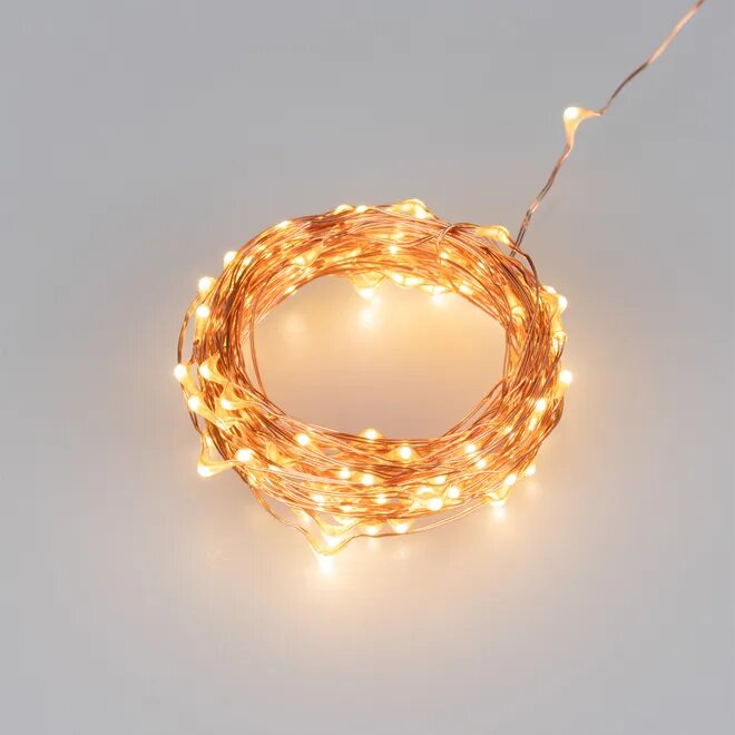 Гирлянда нить на батарейках роса Белый теплый 048708 ARD-DEW-HOME-10000-100LED-LIVE Warm3000 (5V, USB, ПДУ)