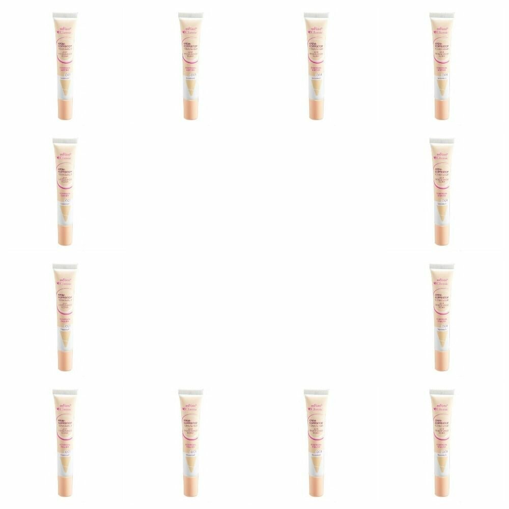 Белита Крем-корректор тональный Тон 001 бежевый, для проблемной кожи,20мл, 12 шт