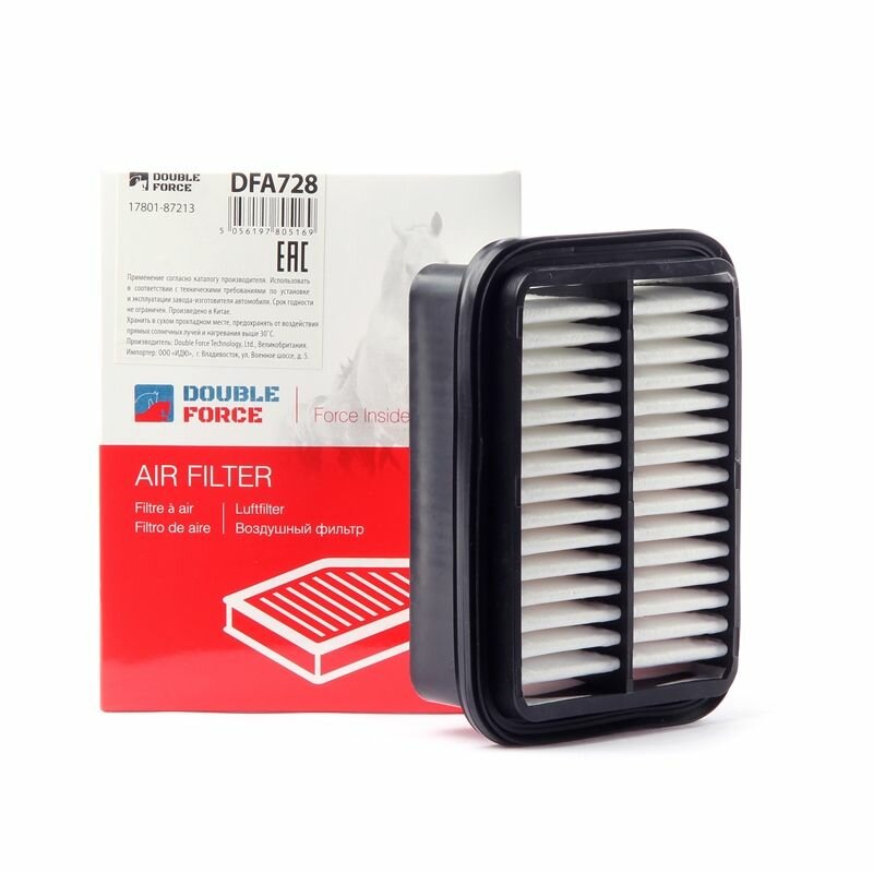 Фильтр воздушный DOUBLE FORCE арт. DFA728 A728 DAIHATSU: TERIOS KID J11G, EFDET 660 01.98 , MIRA L0, EF 660 03.90 08.98, MOVE L60S, EFRL 660 04.96 09.98