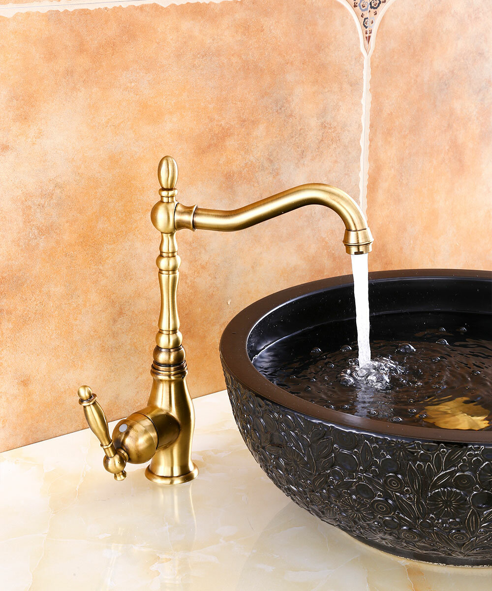 Смеситель для кухни из латуни с поворотным изливом Hansen H59077-D Бронза