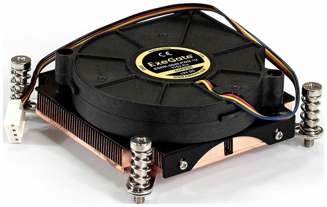 Кулер для процессора ExeGate ESNK-0049. PWM.1U.115x. Cu (EX286162RUS)