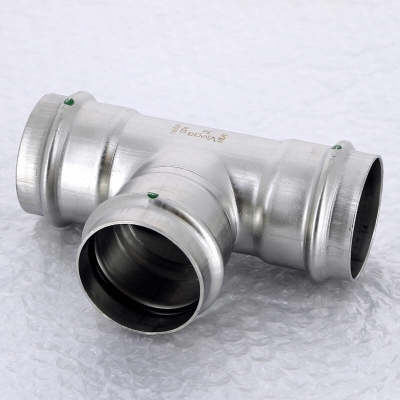 Тройник под пресс систему 54x54x54 VIEGA Sanpress Inox Германия (435912)