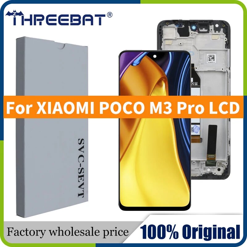 6,5-дюймовый оригинальный дисплей для Xiaomi Poco M3 Pro 5G M2103K19PG M2103K19PI Black No Frame