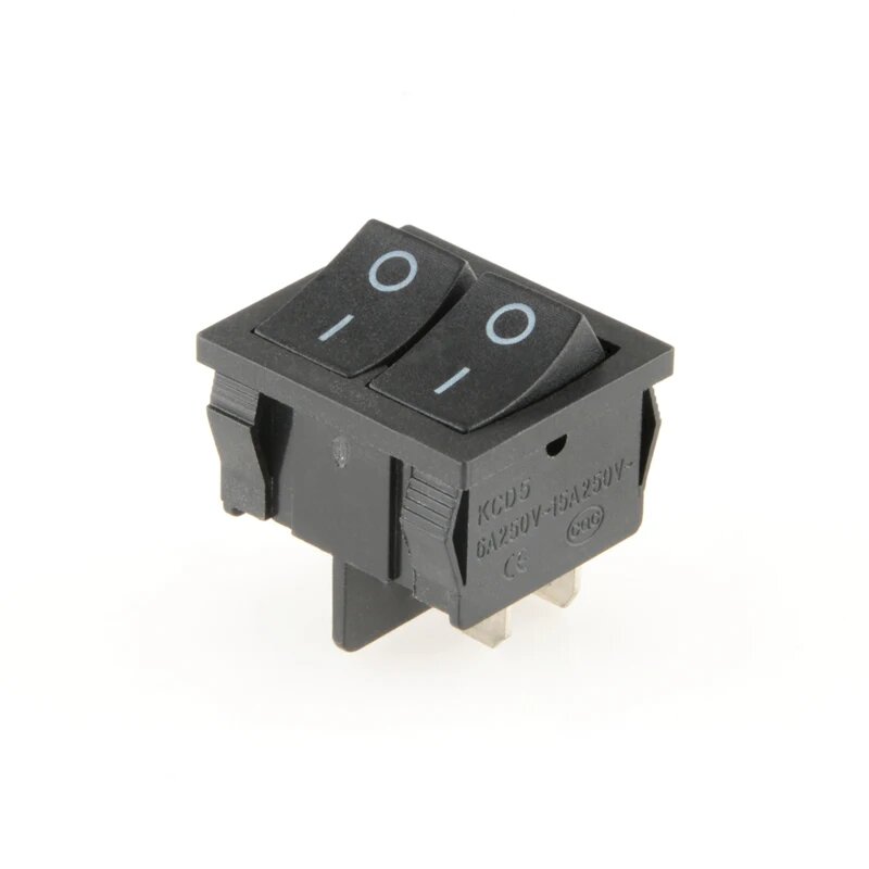 Кулисный переключатель 2/3 позиции, 15А 250В, Цвет: B-shuang-2D4P