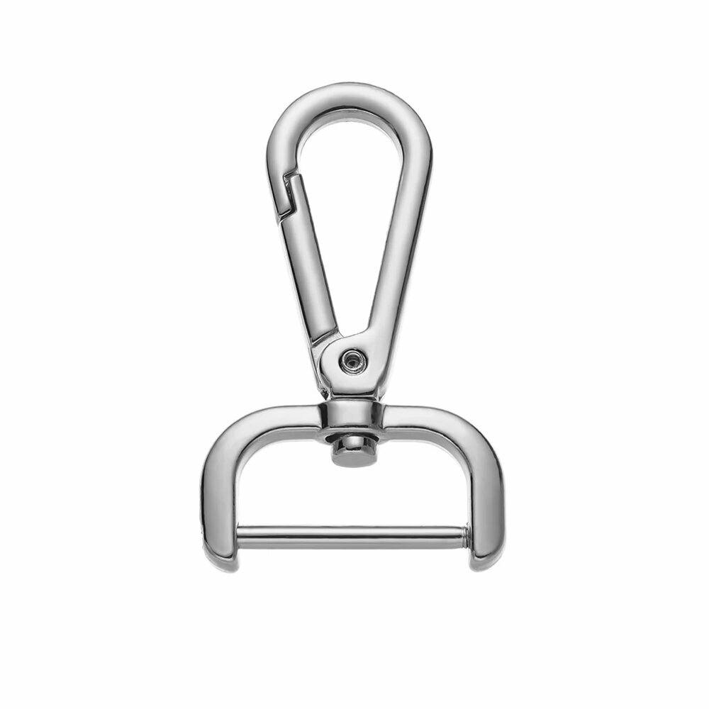 Металлический съемный карабин для кожаных сумок 20mm, Silver