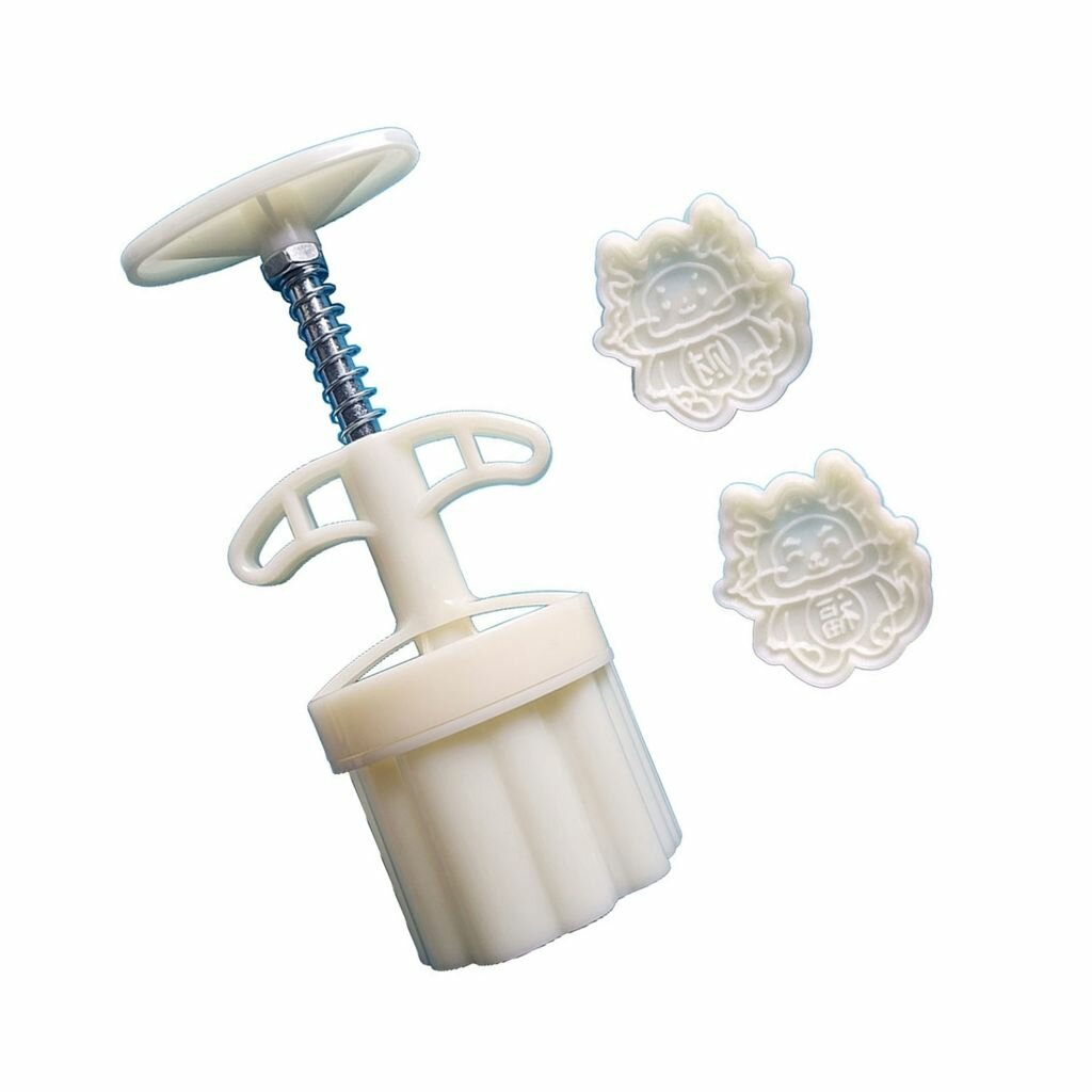 Набор для выпечки, Форма для лунных пирожков с удачливым драконом, 50 г, 1 форма на 2 части